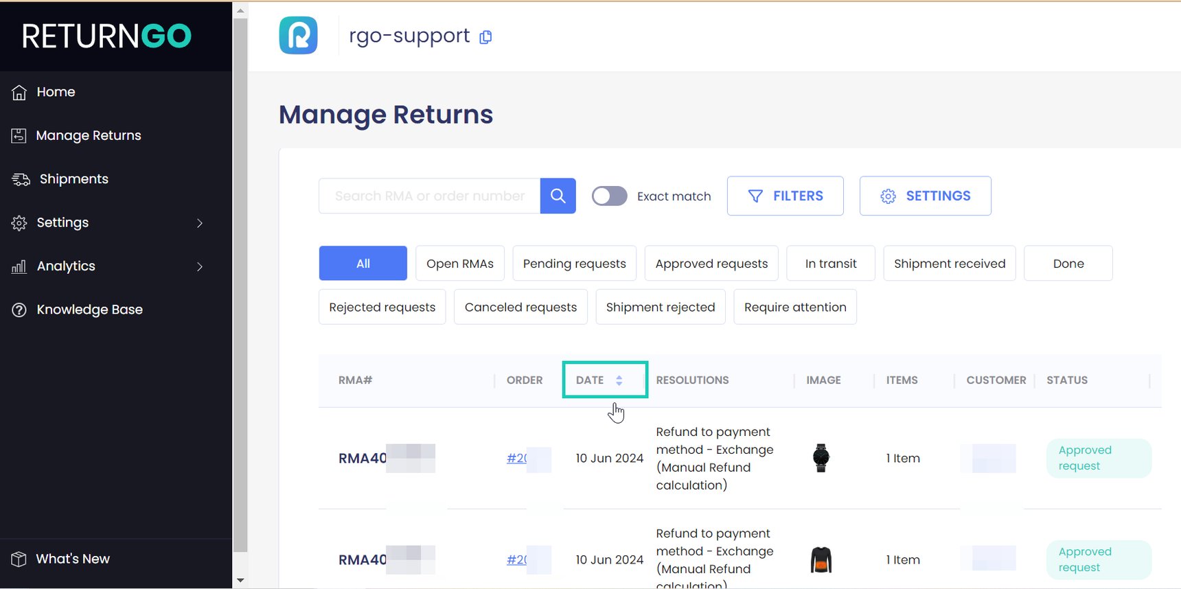 Managing Return Requests (New Version)